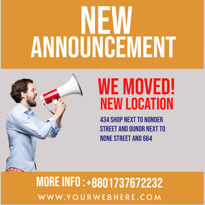 New announcement Template | PosterMyWall