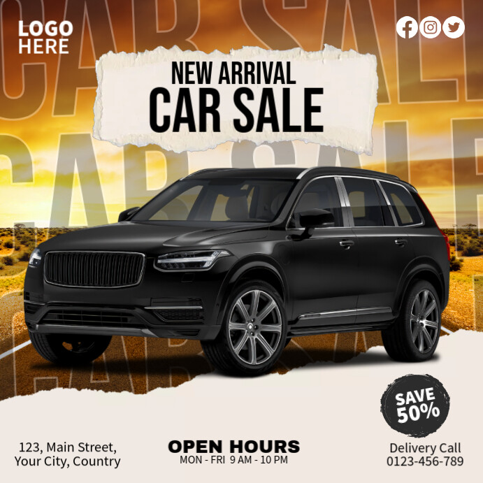 Copy of New Arrival Car | PosterMyWall