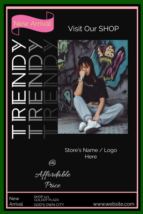 New Arrival Clothing Promo Design Flyer Template | PosterMyWall