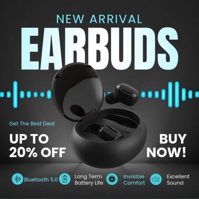 Copy of New Arrival Earbuds | PosterMyWall