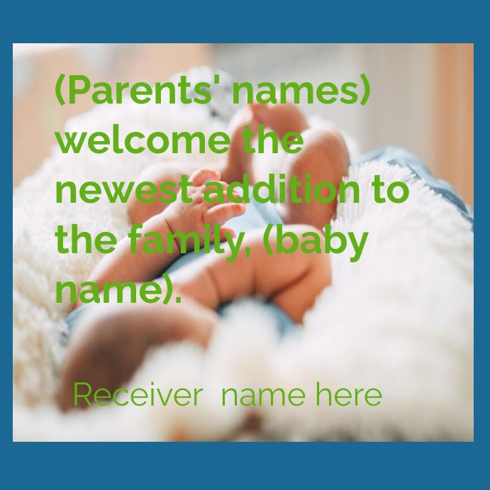 New baby announcement Template | PosterMyWall