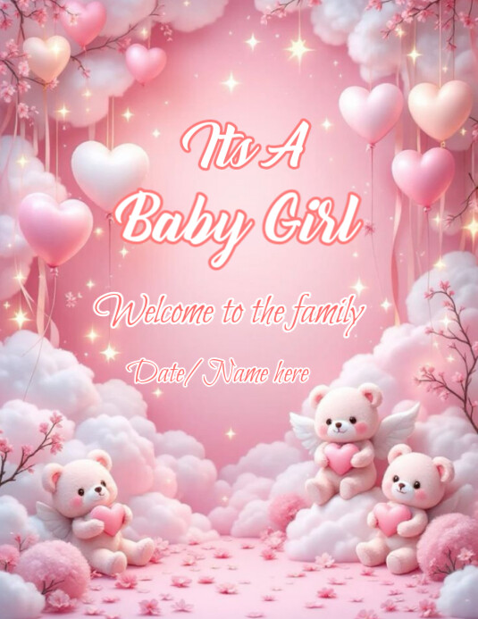 Copy of New Baby Born Flyer (us Letter) | PosterMyWall