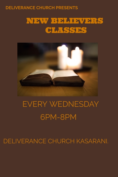 NEW BELIEVERS CLASSES Template | PosterMyWall