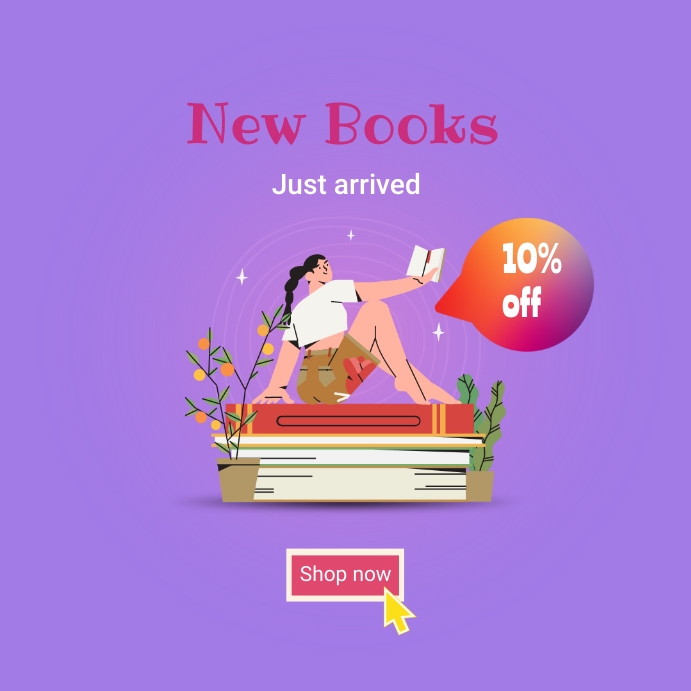 New books Promotion Template | PosterMyWall
