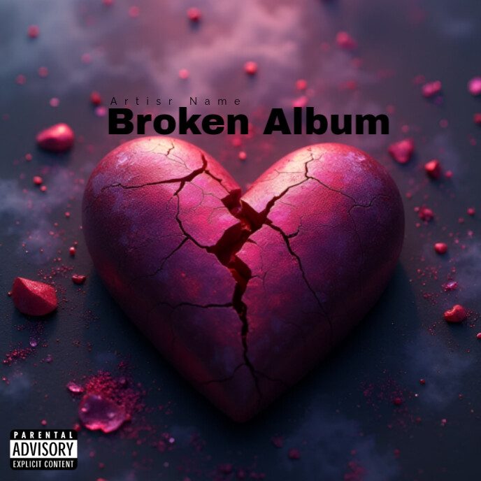 New Broken 2025 Album Cover Template | PosterMyWall