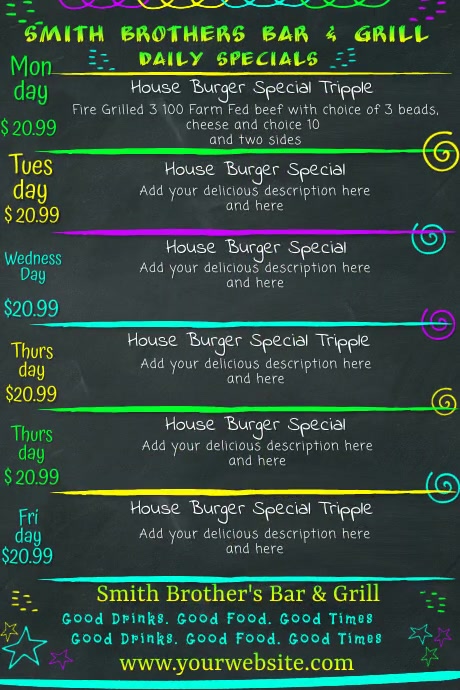 Szablon New Chalk Menu Advertising | PosterMyWall