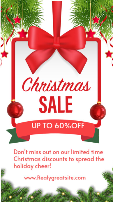 New Christmas sale 60%off Instagram poster template | PosterMyWall