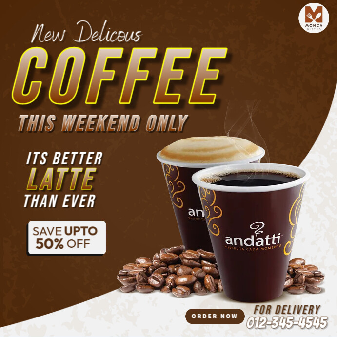 New Coffee Menu Template | PosterMyWall