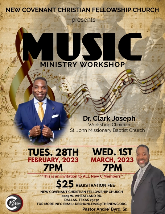 NEW COV MUSIC WORKSHOP Template | PosterMyWall