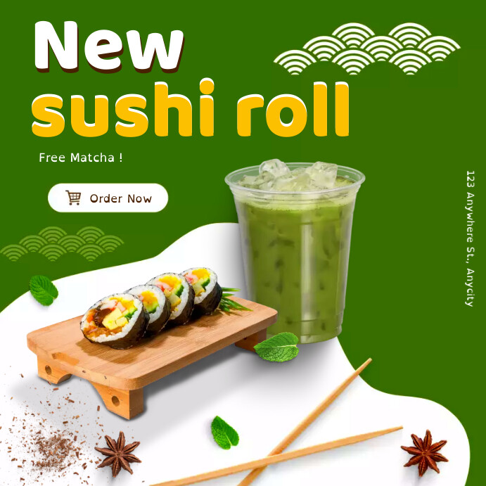 Plantilla de New Food Product Sushi Instagram Post | PosterMyWall
