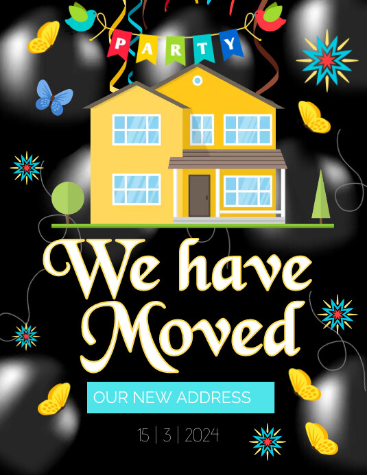 Plantilla de New home address flyer template | PosterMyWall