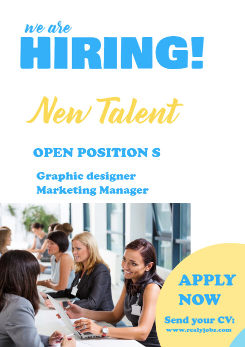 new jobs flyers at good places now join us Template | PosterMyWall