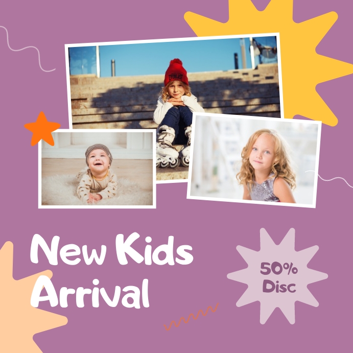 Plantilla de New Kids Arrival Sale Instagram Post | PosterMyWall