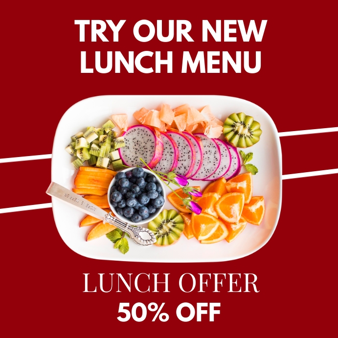 Plantilla de New Lunch Menu Offer Template | PosterMyWall
