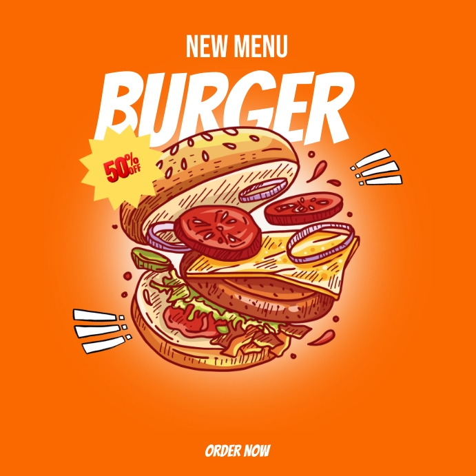 New Menu Burger Template | PosterMyWall