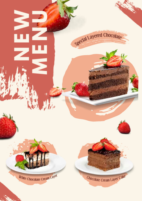 New Menu Chocolate Cake Template | PosterMyWall