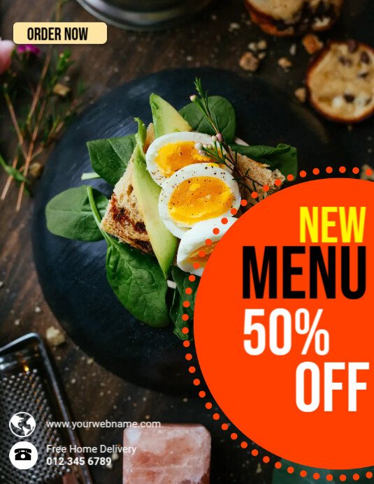 New Menu Flyer Template | PosterMyWall