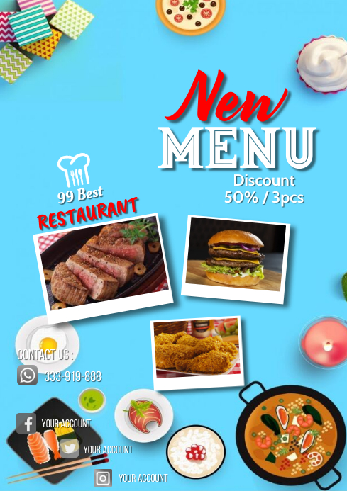 NEW MENU OF RESTAURANT Template | PosterMyWall
