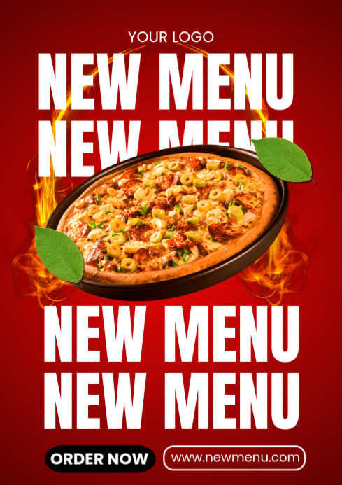 Plantilla de New Menu Pizza | PosterMyWall