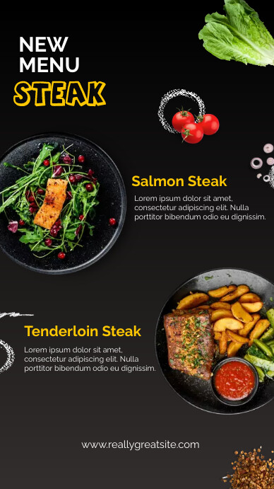 NEW MENU STEAK Template | PosterMyWall