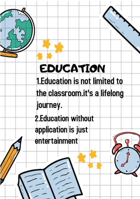 New modren Education based inspiration poster template design ...