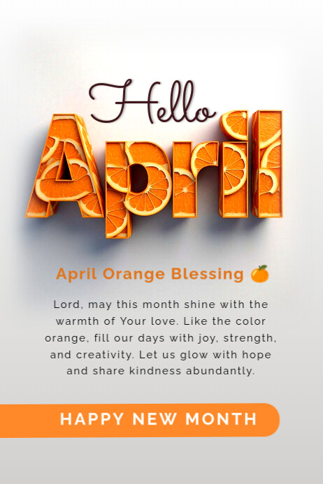 Plantilla de New month April | PosterMyWall