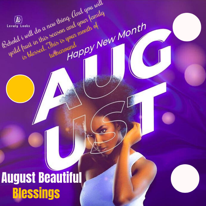 New month/ August Template | PosterMyWall