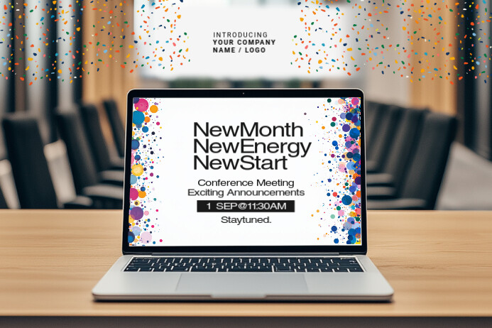 New Month Conference Meeting Post Template | PosterMyWall