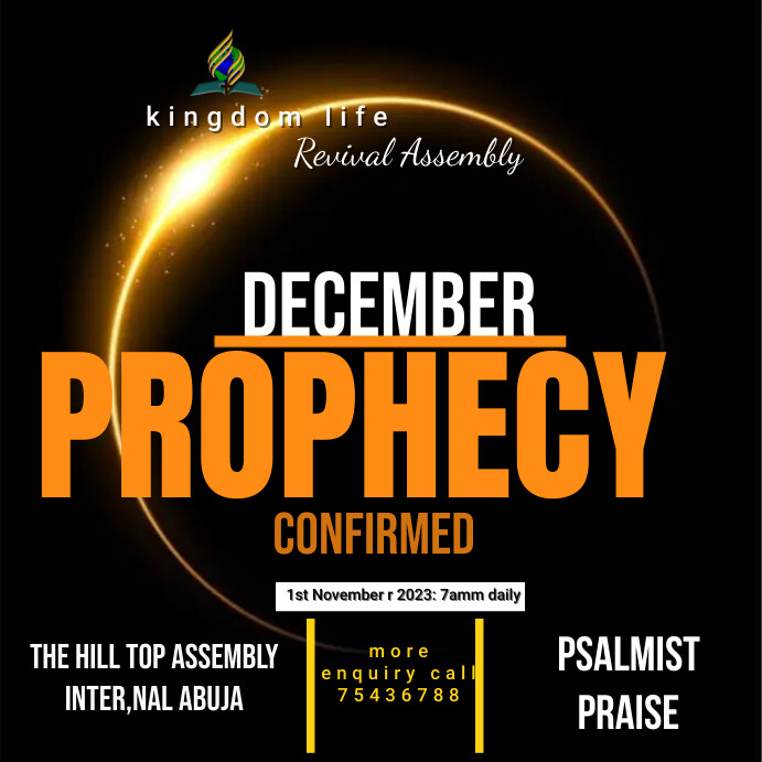 Plantilla de New month December church | PosterMyWall