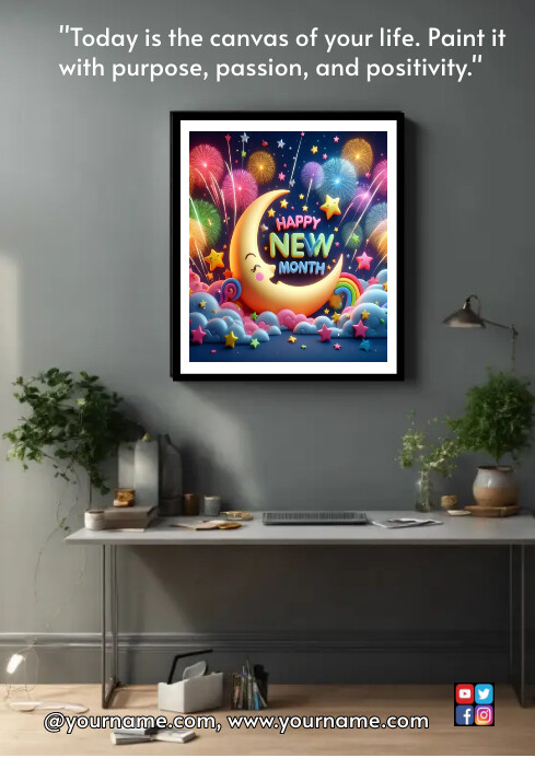 New Month Greetings and Inspirational Quotes Template | PosterMyWall
