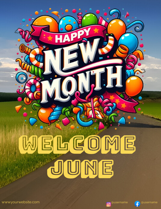 Plantilla de New month greetings poster template | PosterMyWall