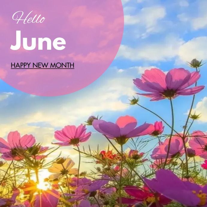 Plantilla de New month june | PosterMyWall