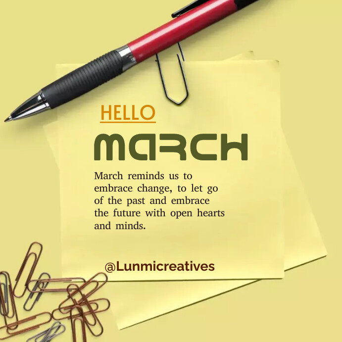 New month march Template | PosterMyWall