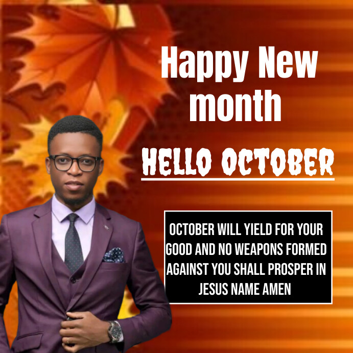 Plantilla de New month October church | PosterMyWall