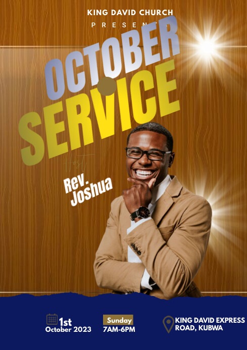 Plantilla de New month October church | PosterMyWall