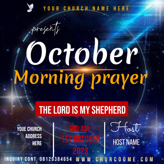 New month October church Template | PosterMyWall