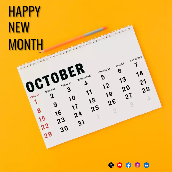 New month October Template | PosterMyWall