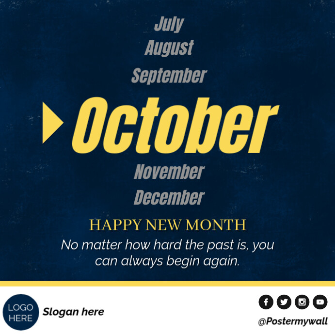 Modèle New month of october Instagram post | PosterMyWall