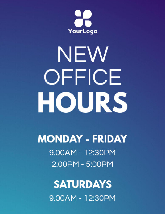 new office hours flyers Template | PosterMyWall