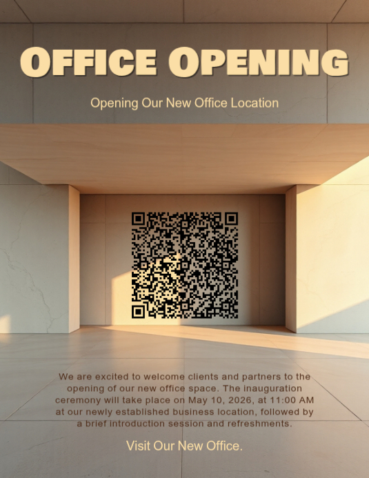 New Office Opening Corporate Flyer Template | PosterMyWall
