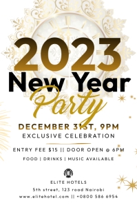 New Year Party invitation poster template | PosterMyWall