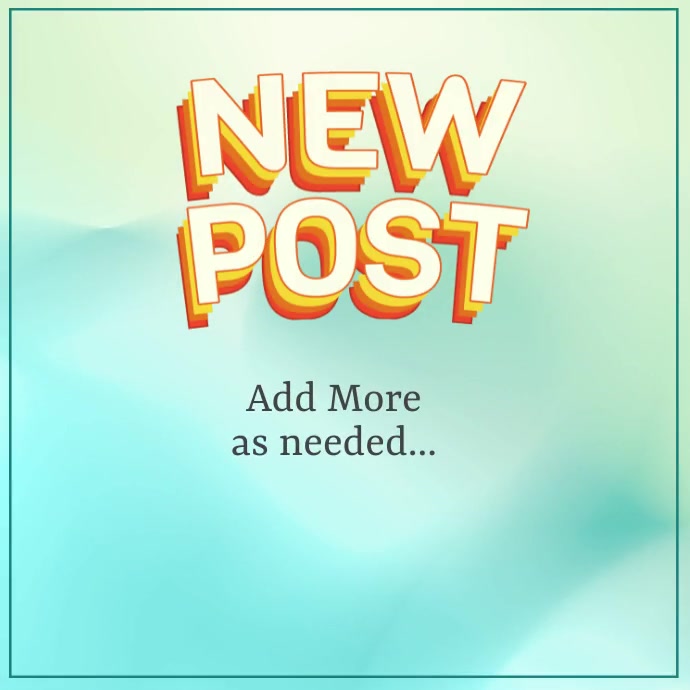 New Post Video Animated Gradient Background Template | PosterMyWall