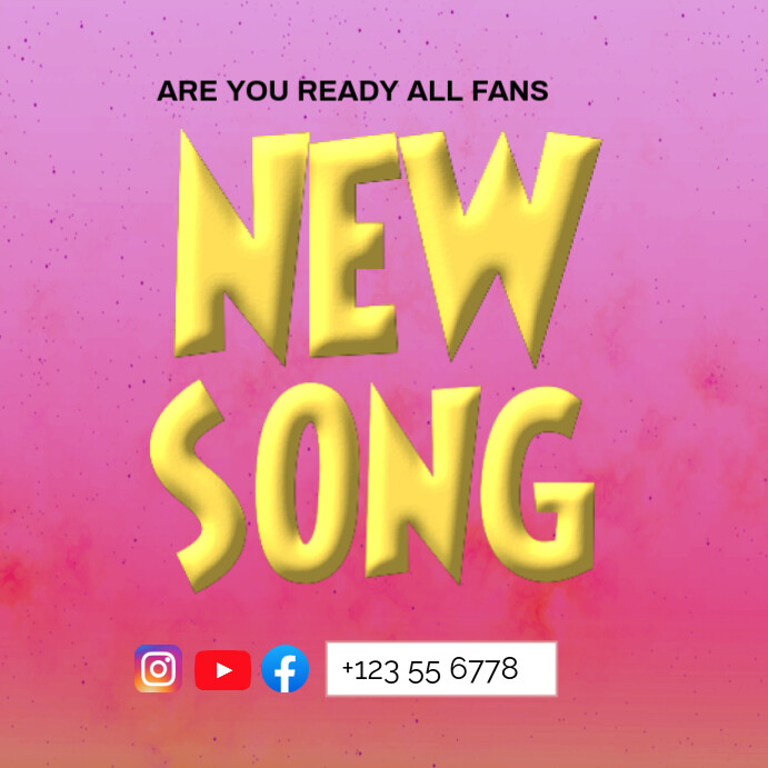 Plantilla de NEW SONG | PosterMyWall
