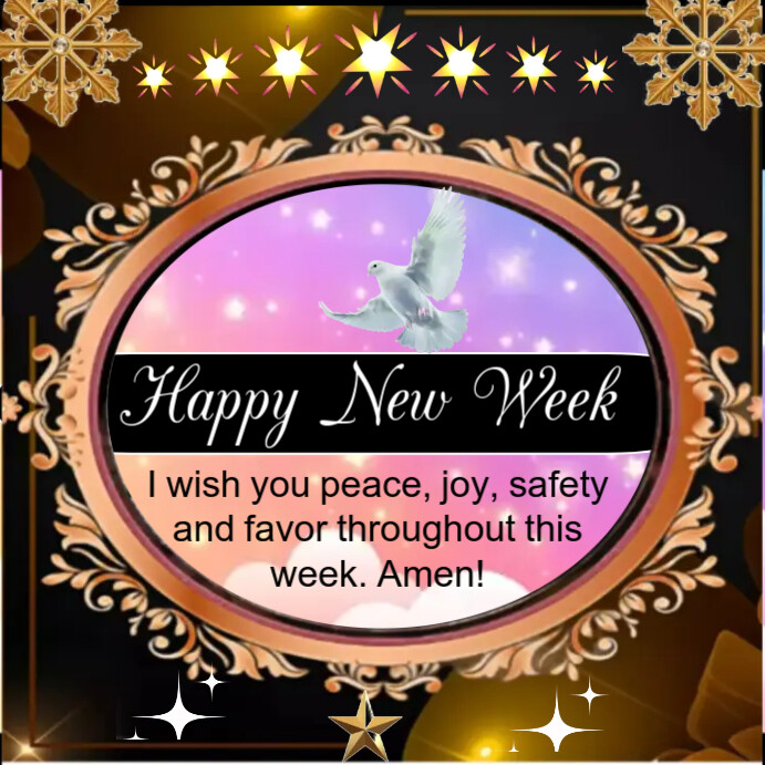 Plantilla de Happy new week poster design template | PosterMyWall