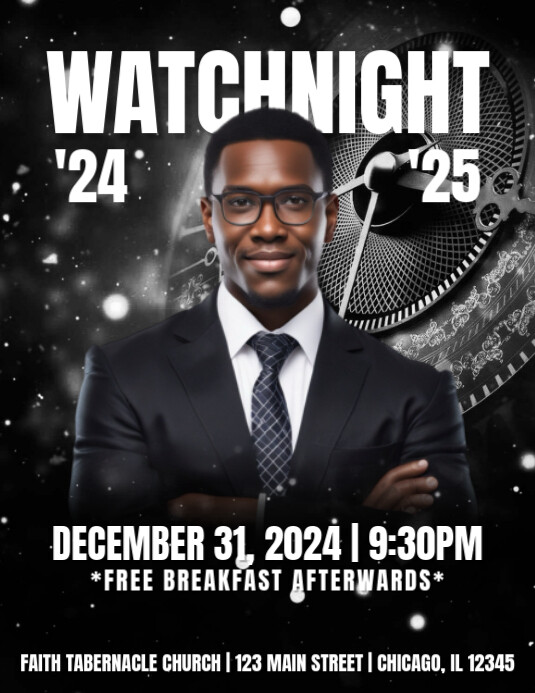 New Year's Eve Service Flyer Template | PosterMyWall