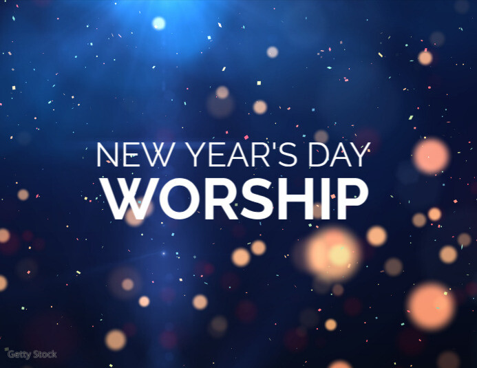 New Year's DAy Worship Template | PosterMyWall