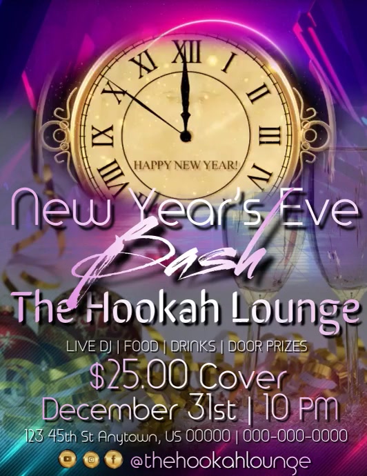 New Year's Eve Bash Template | PosterMyWall