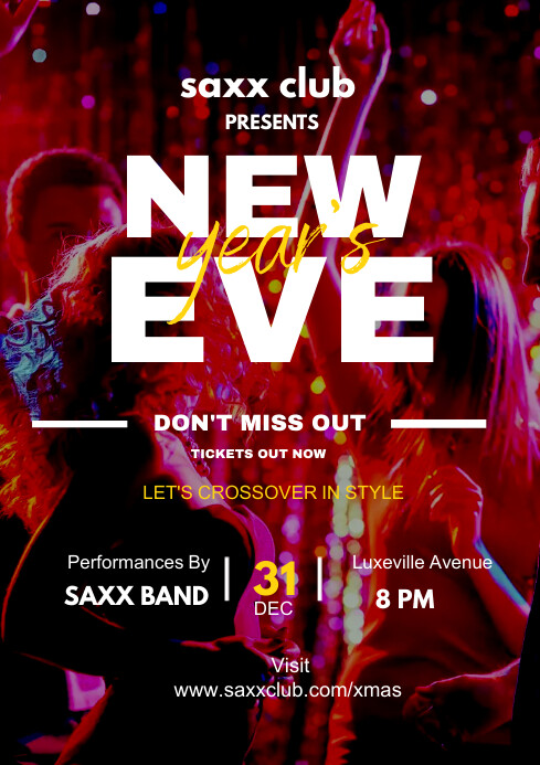 New year's eve concert flyer Template | PosterMyWall