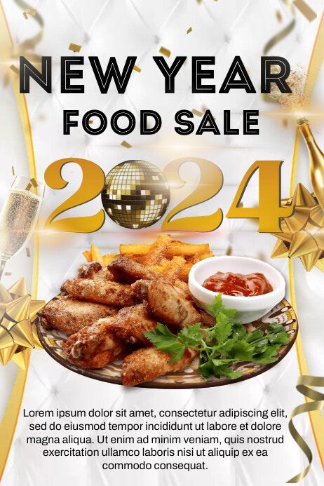 New Year's Eve Party Menu Template | PosterMyWall