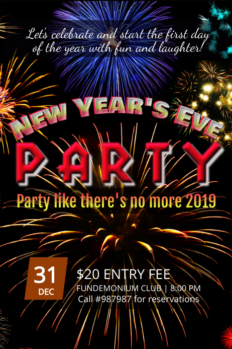 New Year's Eve Party template | PosterMyWall